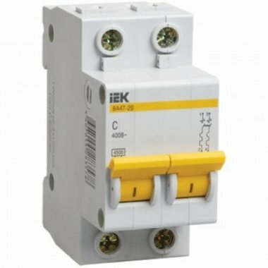 Выключатель автоматический ВА47-29 2P D 8А 4,5кА IEK
