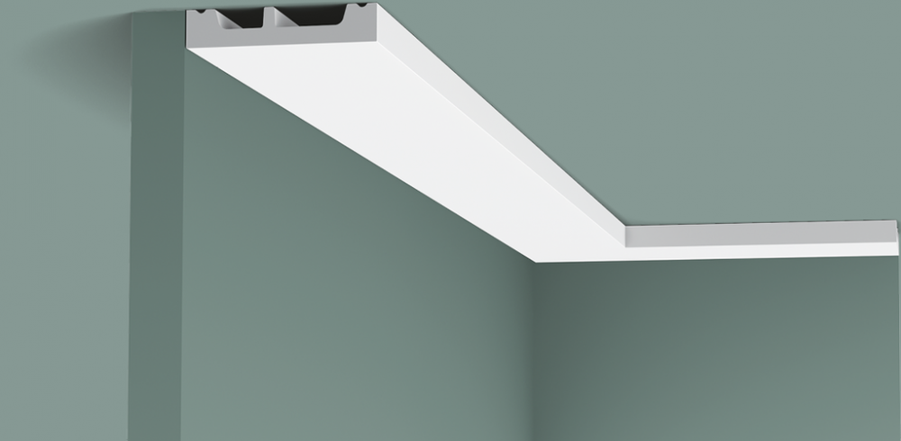 Карниз Гибкий Orac Decor SX157F Д200xШ1.3xВ6.6 см Лепнина из Дюрополимера / Орак Декор.