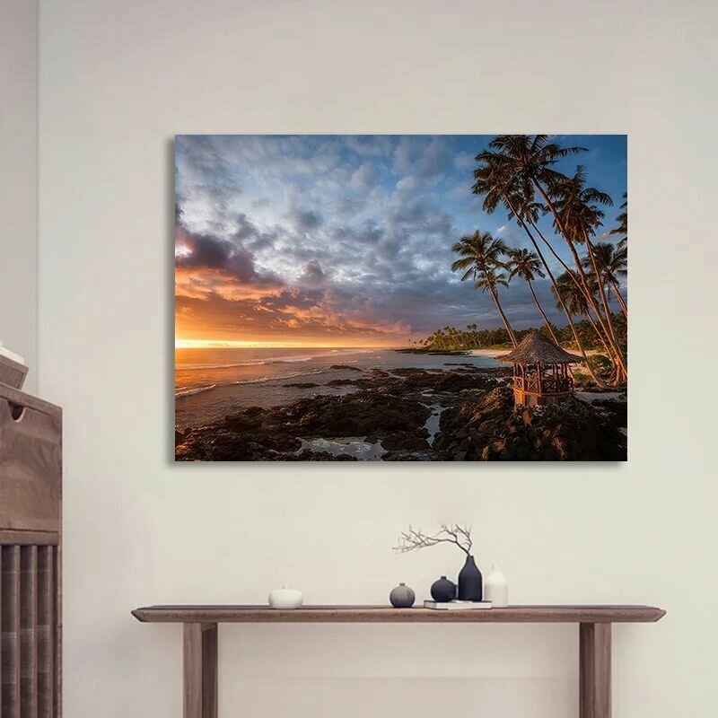 Картина "Небо море", 40x60 см, печать, на подрамнике, экологичные чернила