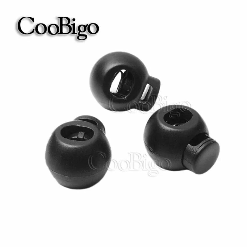 Стопоры для шнурков CooBigo, черные, 10 шт.