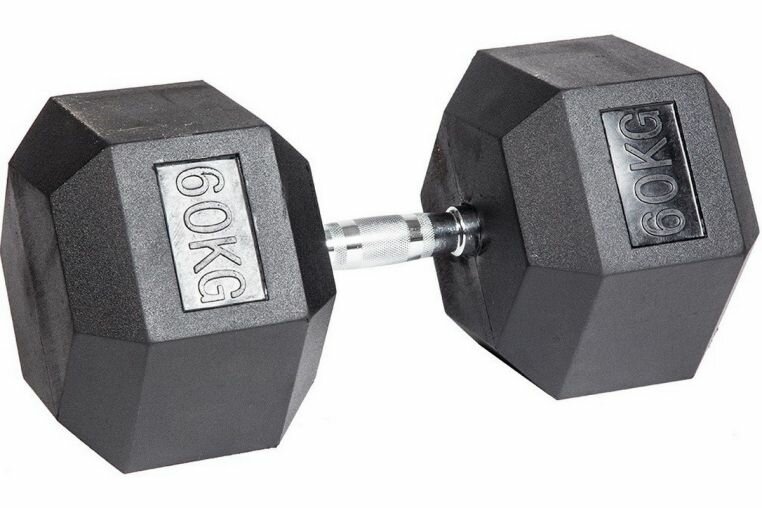 VictoryFit Гантель неразборная гексагональная VF-H600 (60 кг)