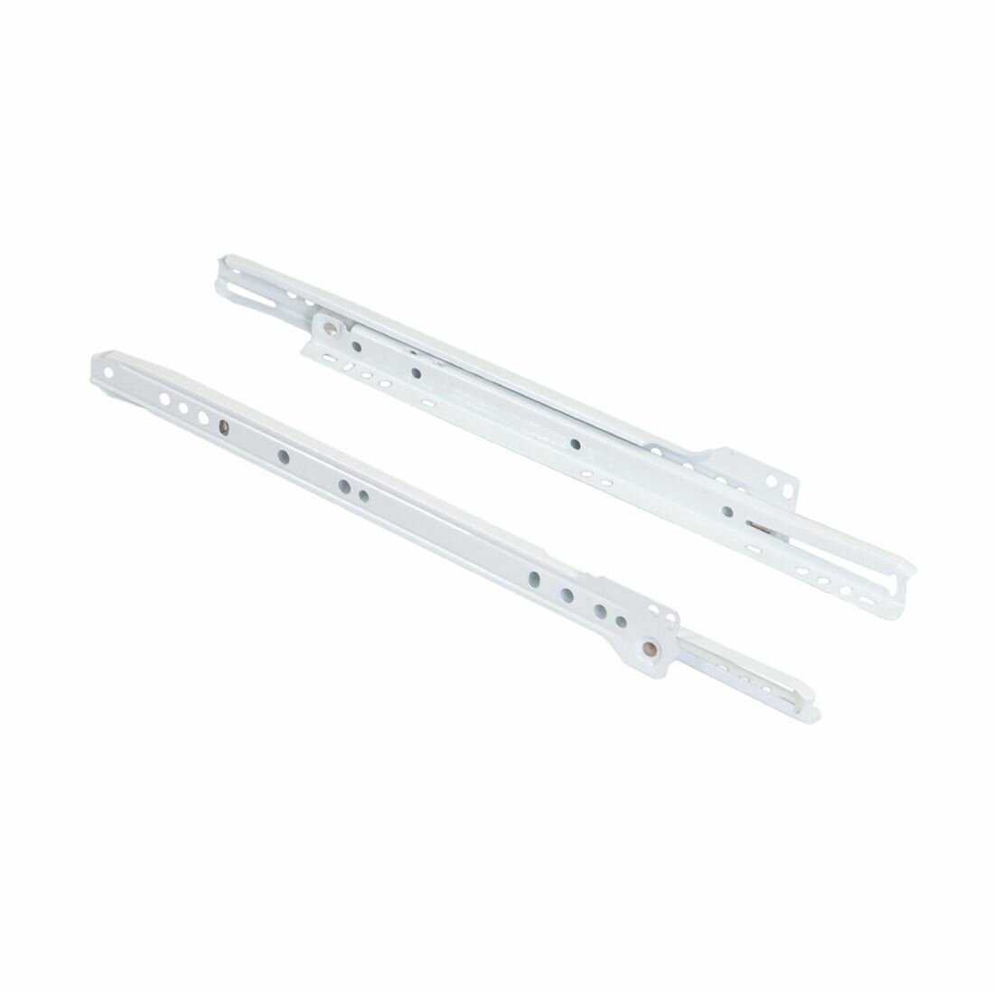 Направляющие для выдвижных ящиков роликовая L-300, 0,8мм, белая