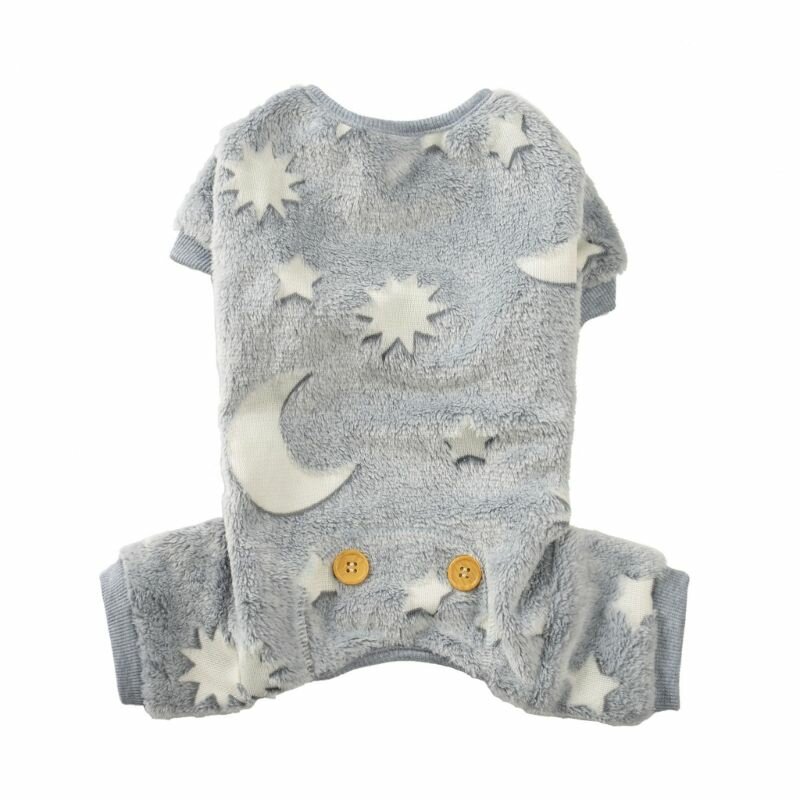 Светящаяся фланелевая пижама для домашних животных-XS-Star Moon Grey