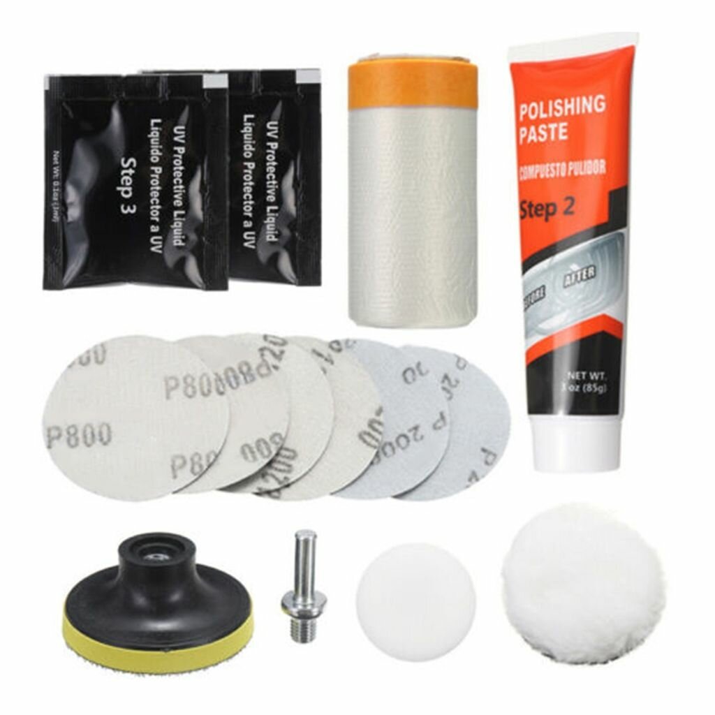 Специнструмент для авто, Инструмент для восстановления яркости фар, 1 комплект