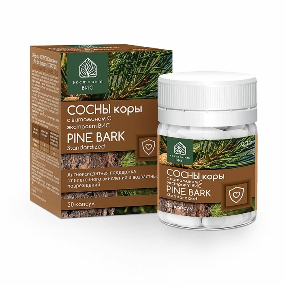 Сосны коры экстракт Вис с витамином С капсулы 0,3г N30