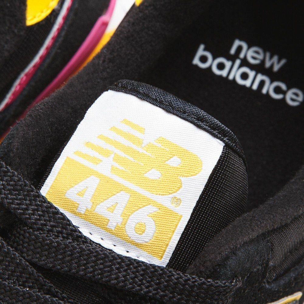Кроссовки New Balance, размер 4,5 US / 37 EU / 22,5 CM, черный, розовый, желтый — фото 1