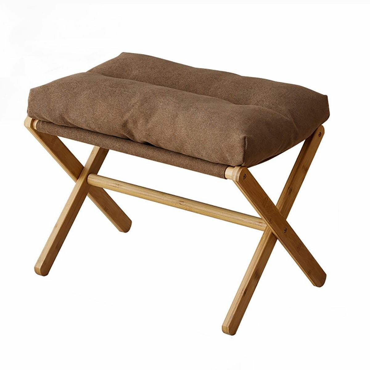 Мягкий пуфик, диванный табурет, серый.