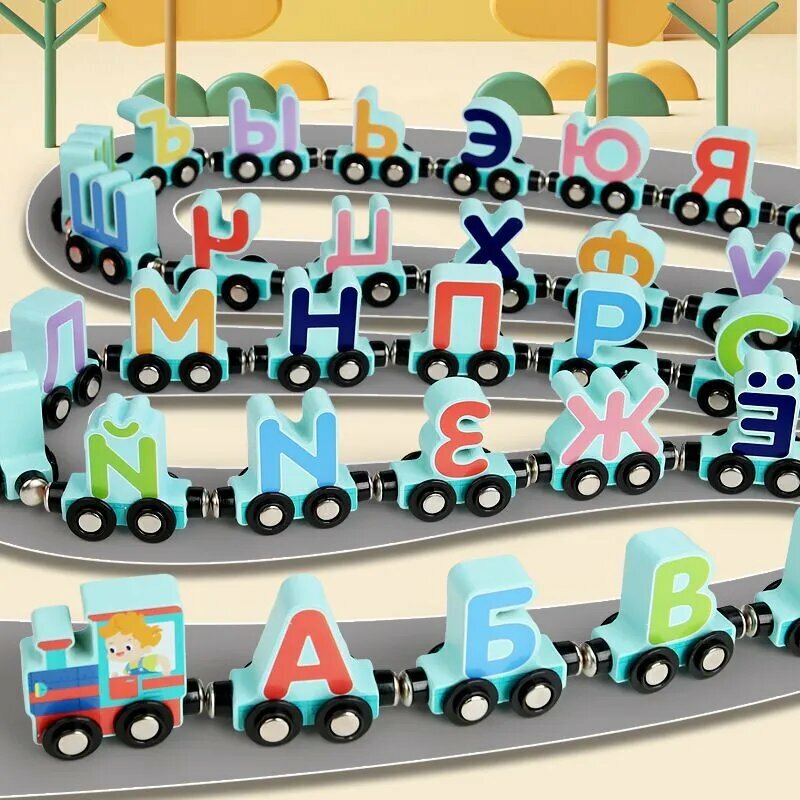 Паровозики букв, Алфавитное восприятие, русск, Сортер, Дерево,8p1729193578