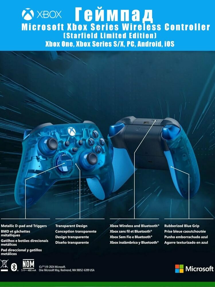 Геймпад Microsoft Xbox Series Wireless Controller-Sky Cipher Special Edition, Bluetooth — фото 1