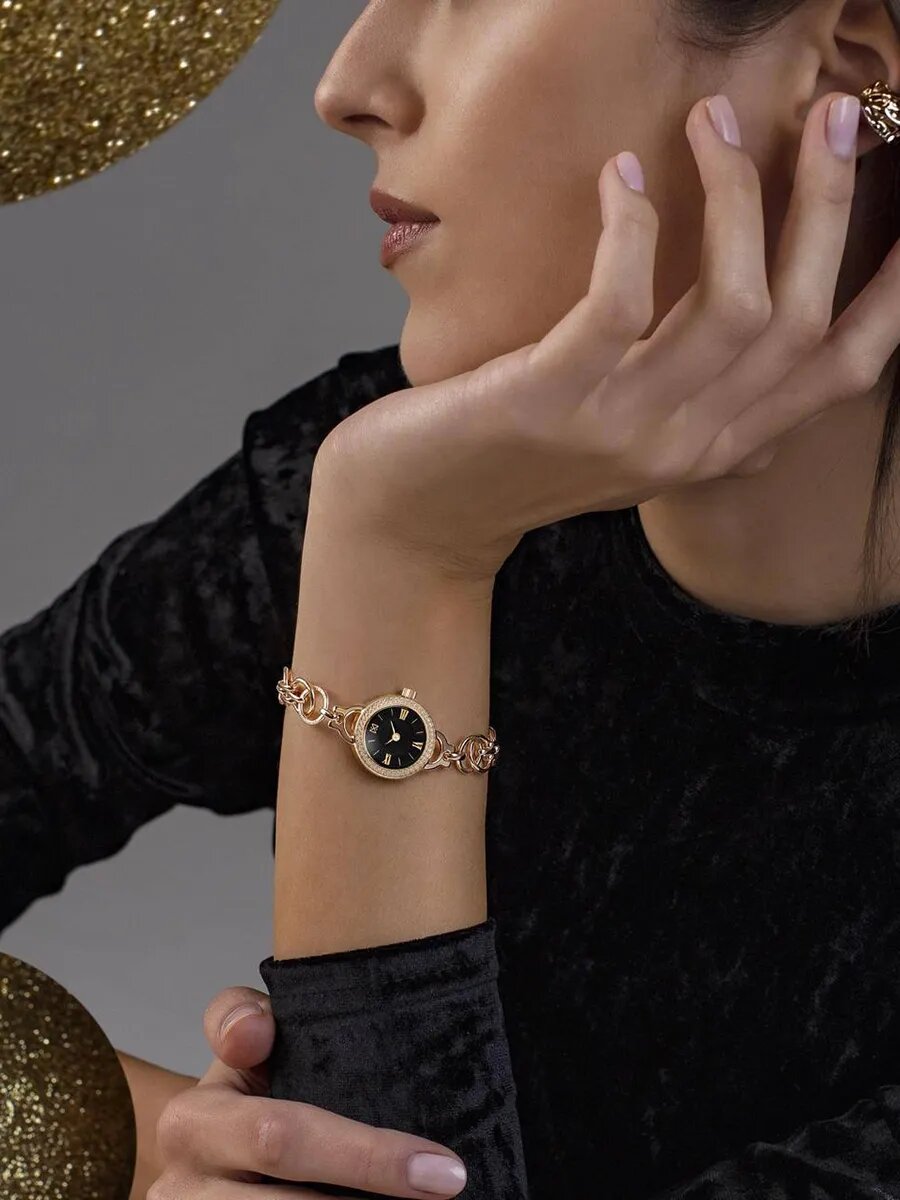 Наручные часы Viva, серебро, фианит