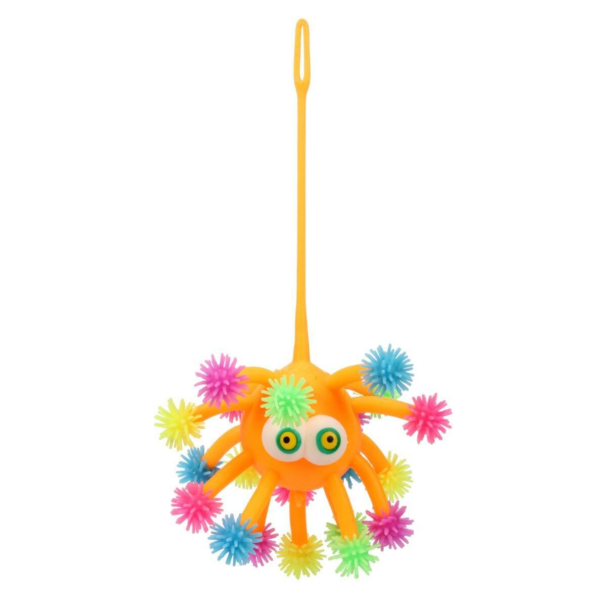 Мякиш волосатик со светом 9 см, яркий, 4 цвета, удобный для игры