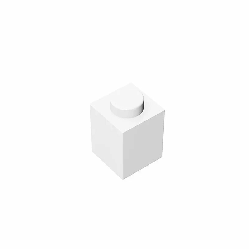 Белый кубик LEGO 1x1 (3005)
