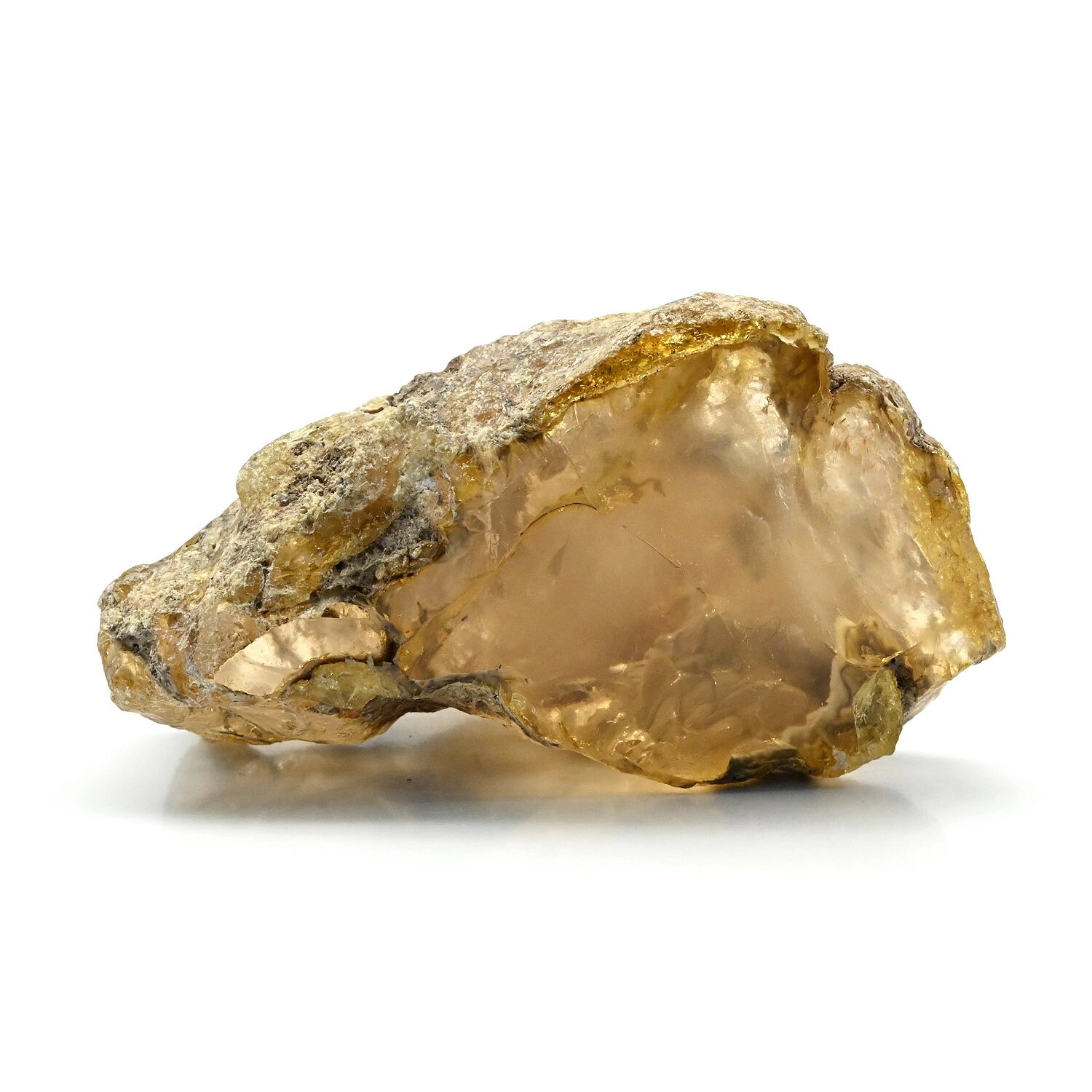 Минерал янтарь "Копал" полированный 63*46*35мм, 39г .