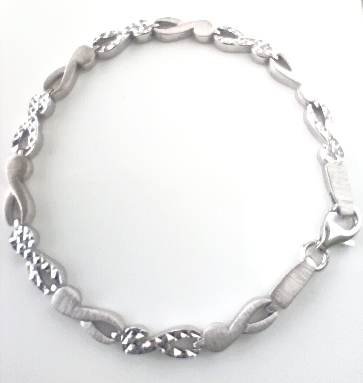 Глидерный браслет, серебро, 925 проба, родирование