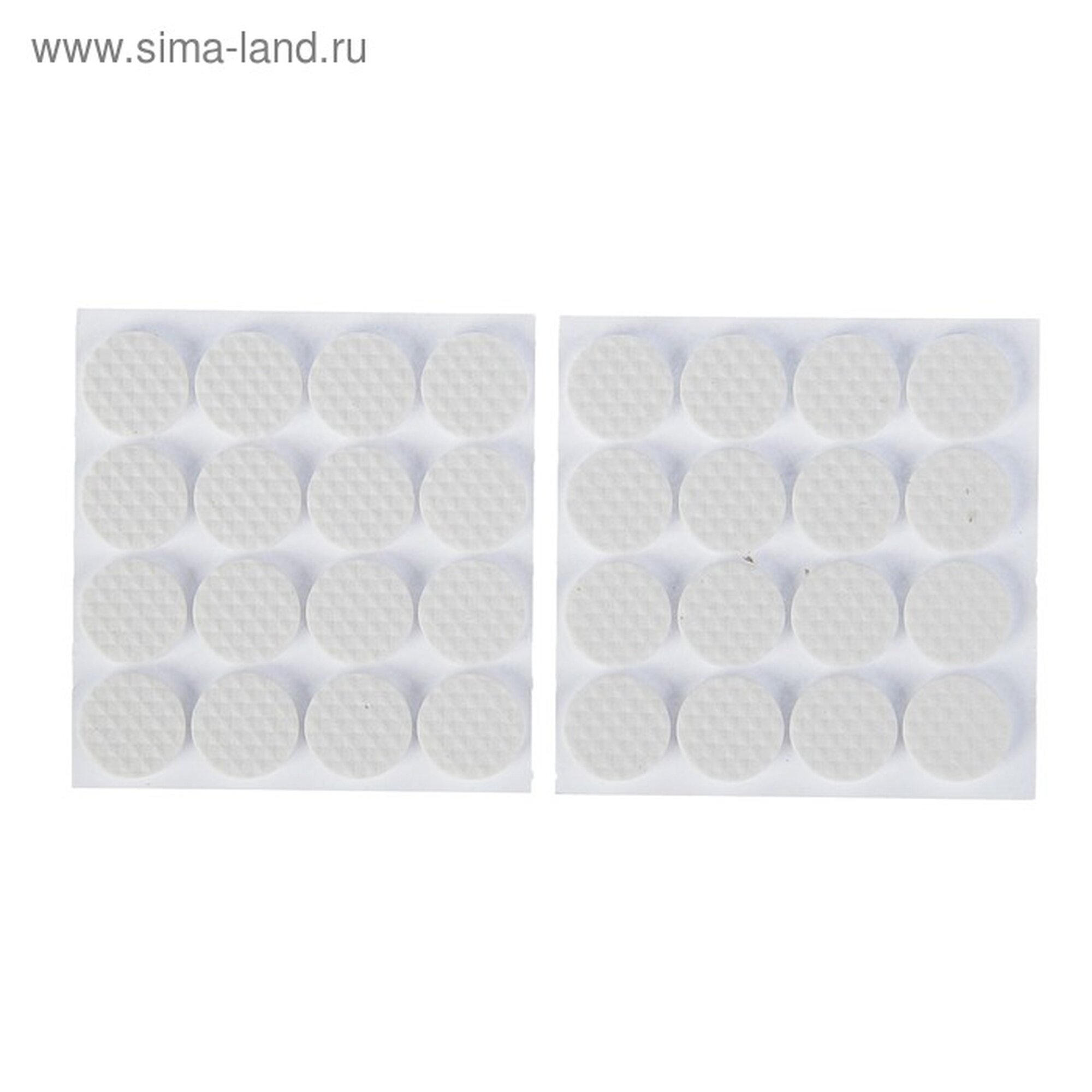 Накладка мебельная круглая тундра, D=18 мм, 32 шт, полимерная, белая