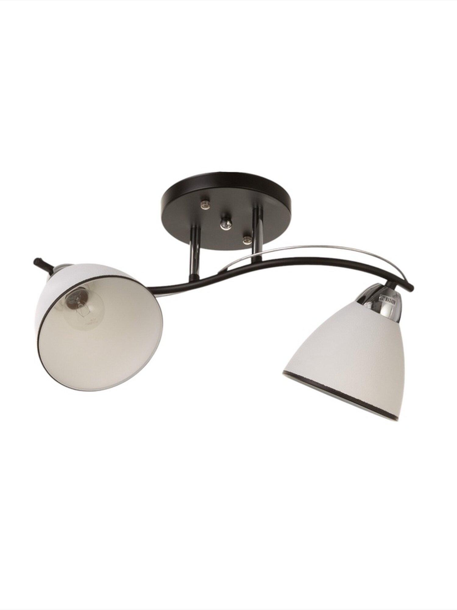 Люстра потолочная BayerLux «Ирида», 2хЕ27, 40 Вт, черно-хромовый, 42×19×24 см