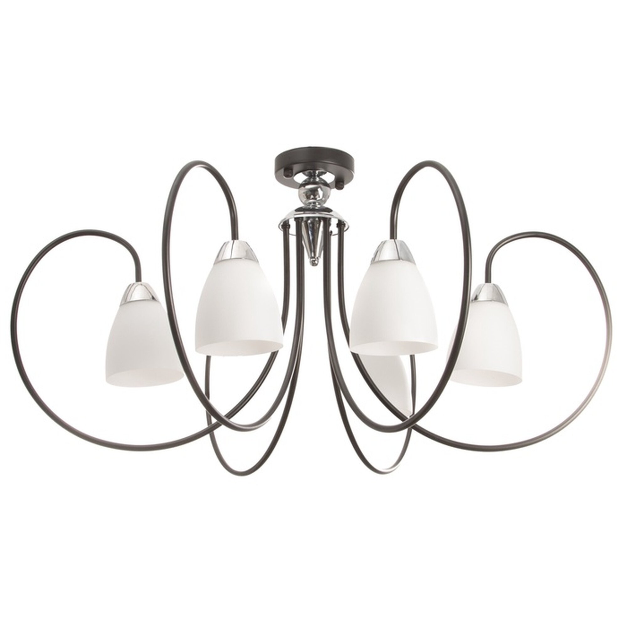 Люстра BayerLux "Серо", E27, 40 Вт, 6 ламп, металл, стекло, IP20