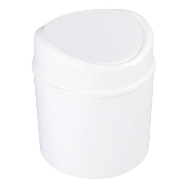 Контейнер для мусора полимербыт Breeze 1л настольный белый пластик