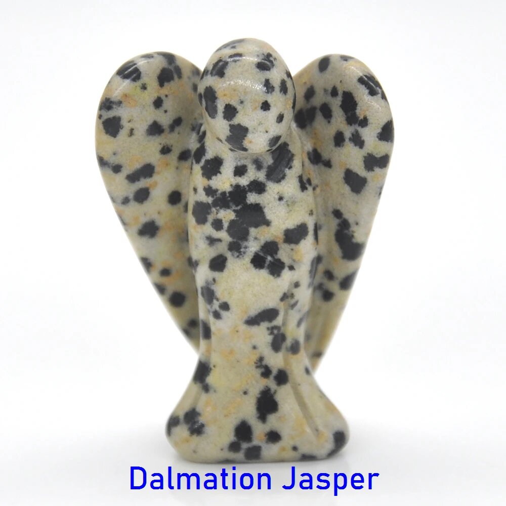 Фигурки ангелов из камня 1 PCS, Dalmation Jasper