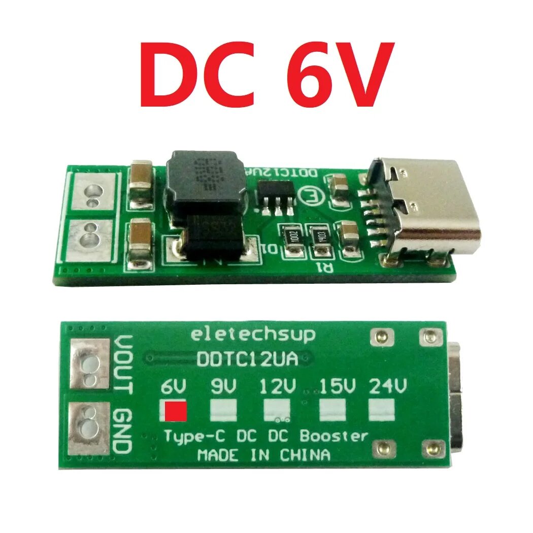 Eletechsup DDTC12UA 9Вт повышающий преобразователь постоянного тока Output 6V