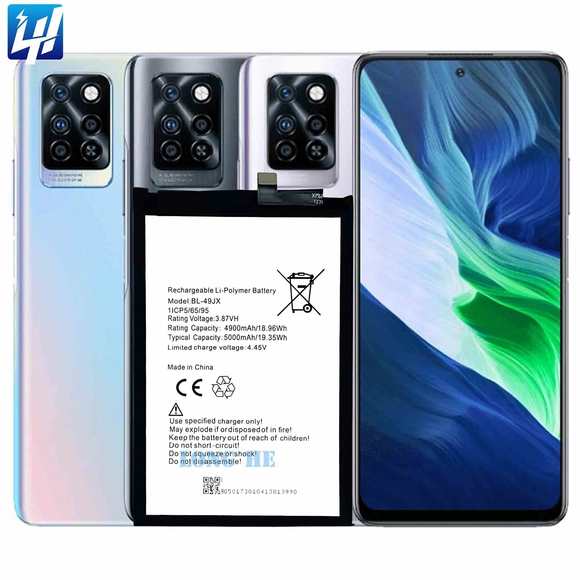 АКБ (аккумулятор, батарейка) для Infinix Note 10 Pro (X695, X695D) BL-49JX премиум 5000 mAh