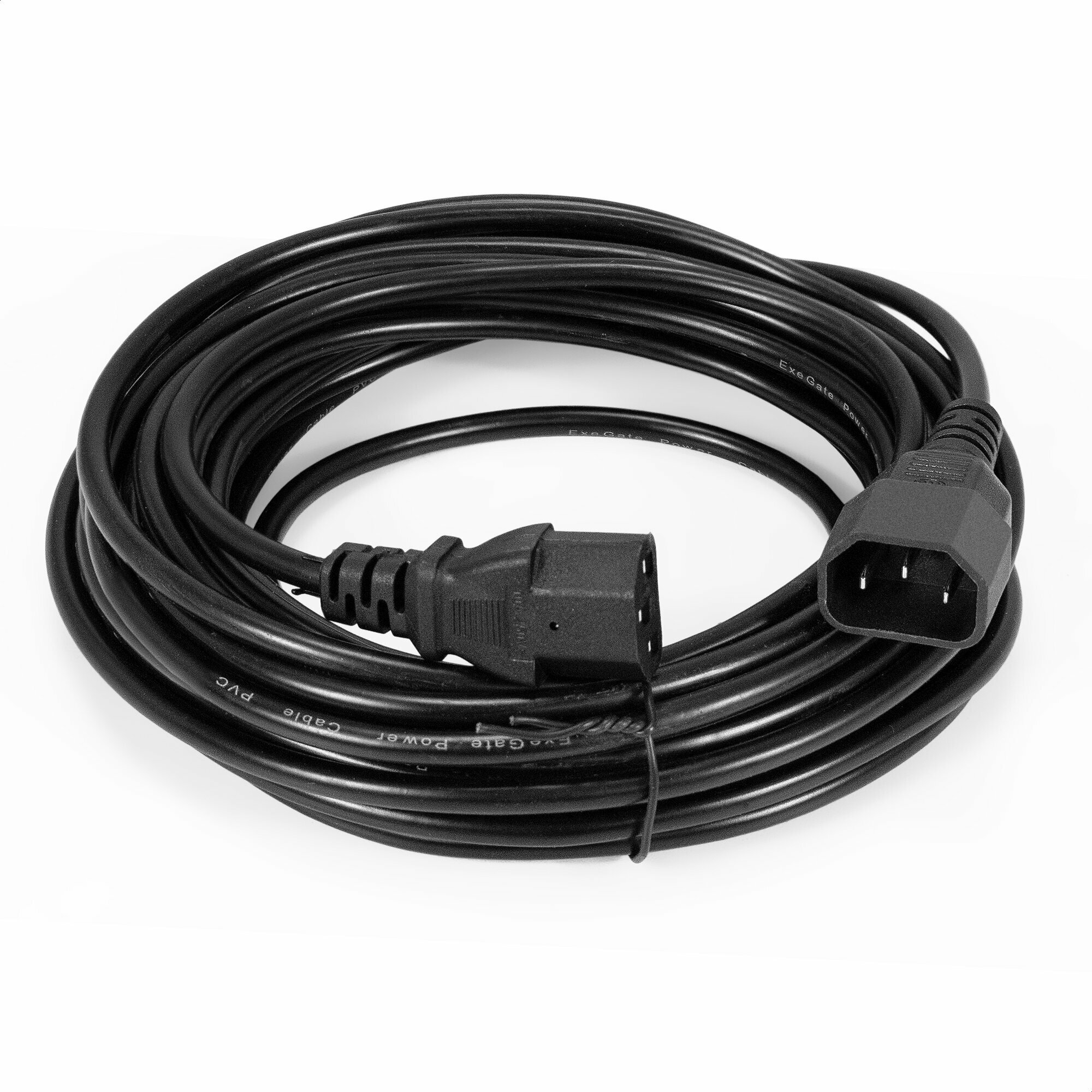 Кабель питания ExeGate Special EC-10S-C13->C14/3x1.0 (C13->C14, 3*1.0mm2, CCA, черный, 10м) EX297776RUS