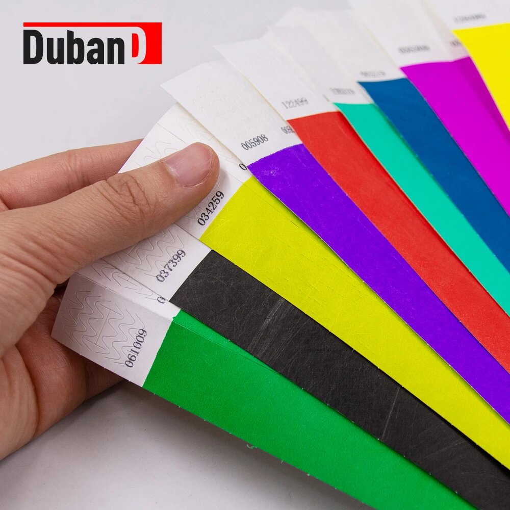 Цветные бумажные браслеты Tyvek 200 шт sn Random 200