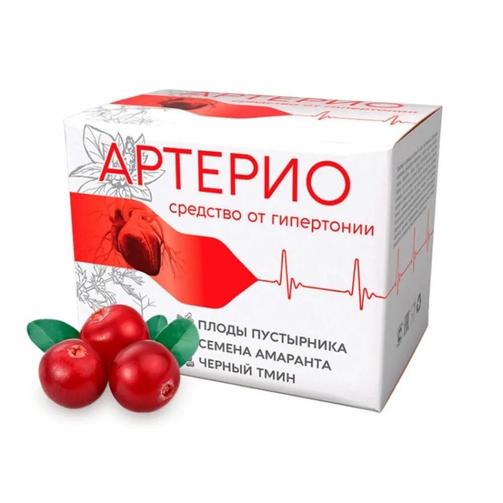 Артерио cредство от гипертонии, 8 саше. Для укрепления сосудов, профилактики инфаркта и инсульта
