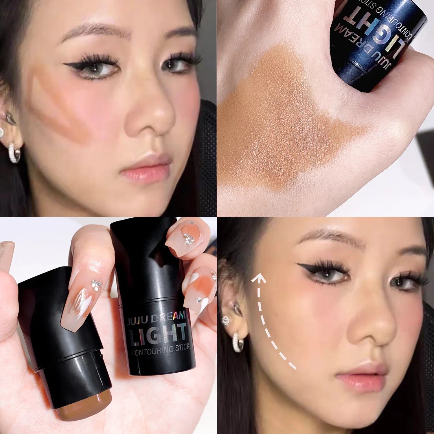 Карандаш Для Контуринга 3D Highlighting, Яркие Тени Для Век, Крем Для Естественного Макияжа, Шелковистое Плетение