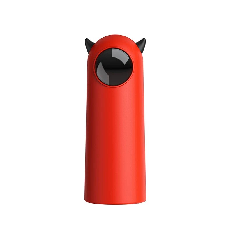 Автоматическая лазерная игрушка для кошек с красными рогами демона, USB и батарейное питание, развлечение для кошек, 1