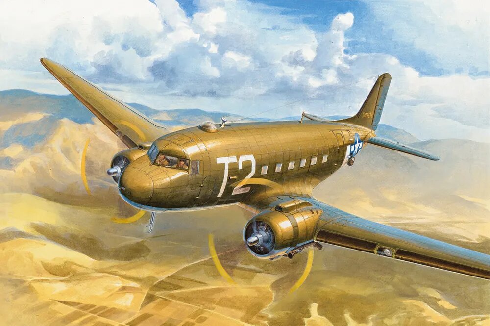 Hobbyboss 87264 1:72 Американский транспортный самолет C-47A "Небесный поезд"Сборка моделей самолетов