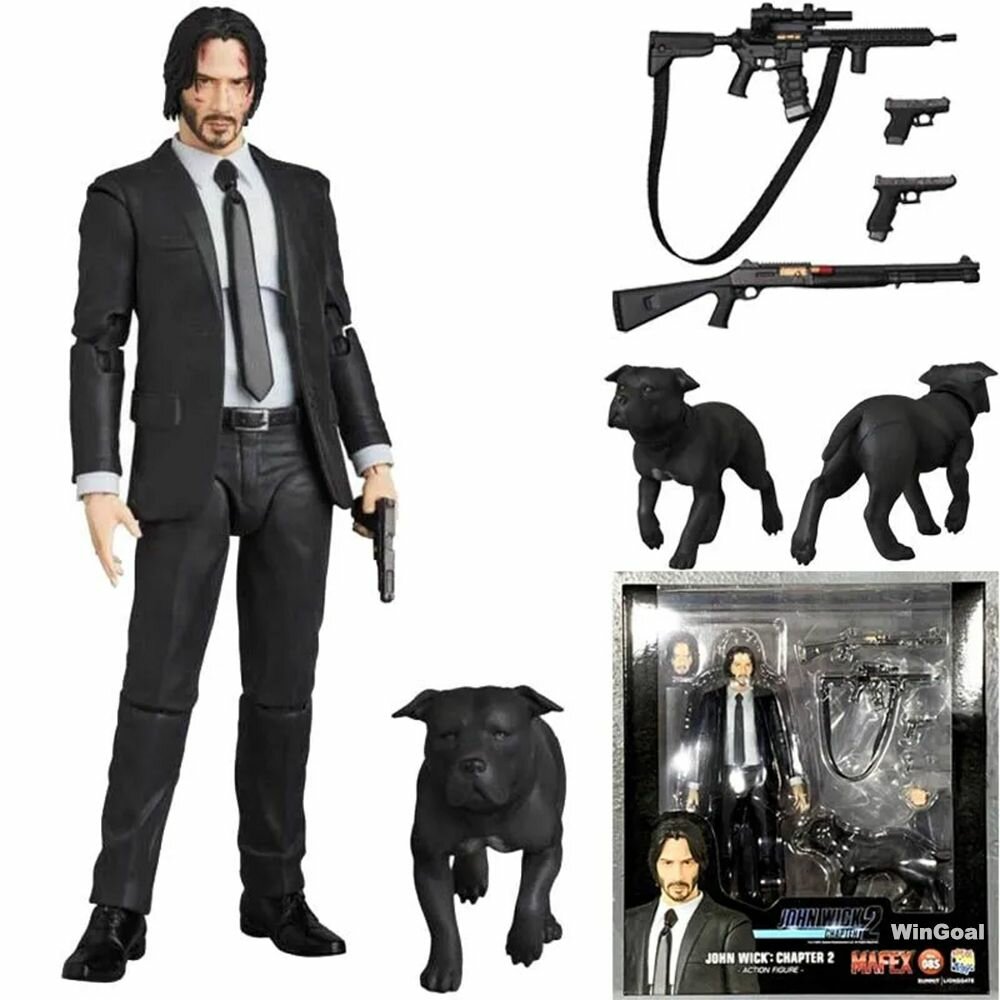 Фигурка джон уик с собакой джон уик: глава 2 / John Wick with Dog 16 см