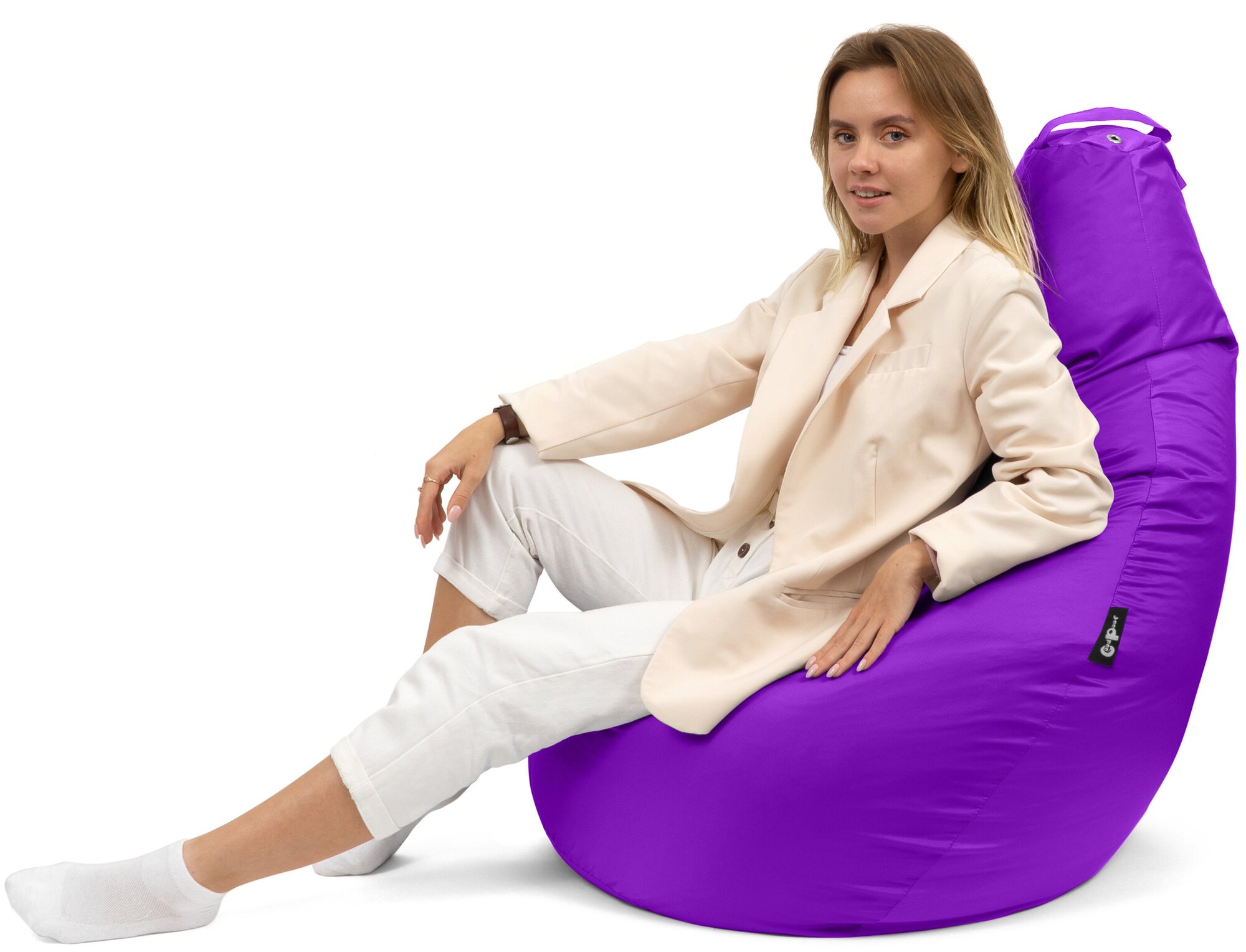Кресло мешок груша GoodPoof Оксфорд XXL фиолетовый