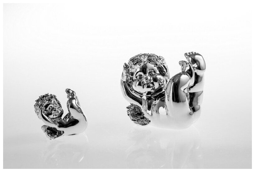 Статуэтка "Маленький ангелок", с серебрением, 6 см, Италия, First Class, 1064/1A