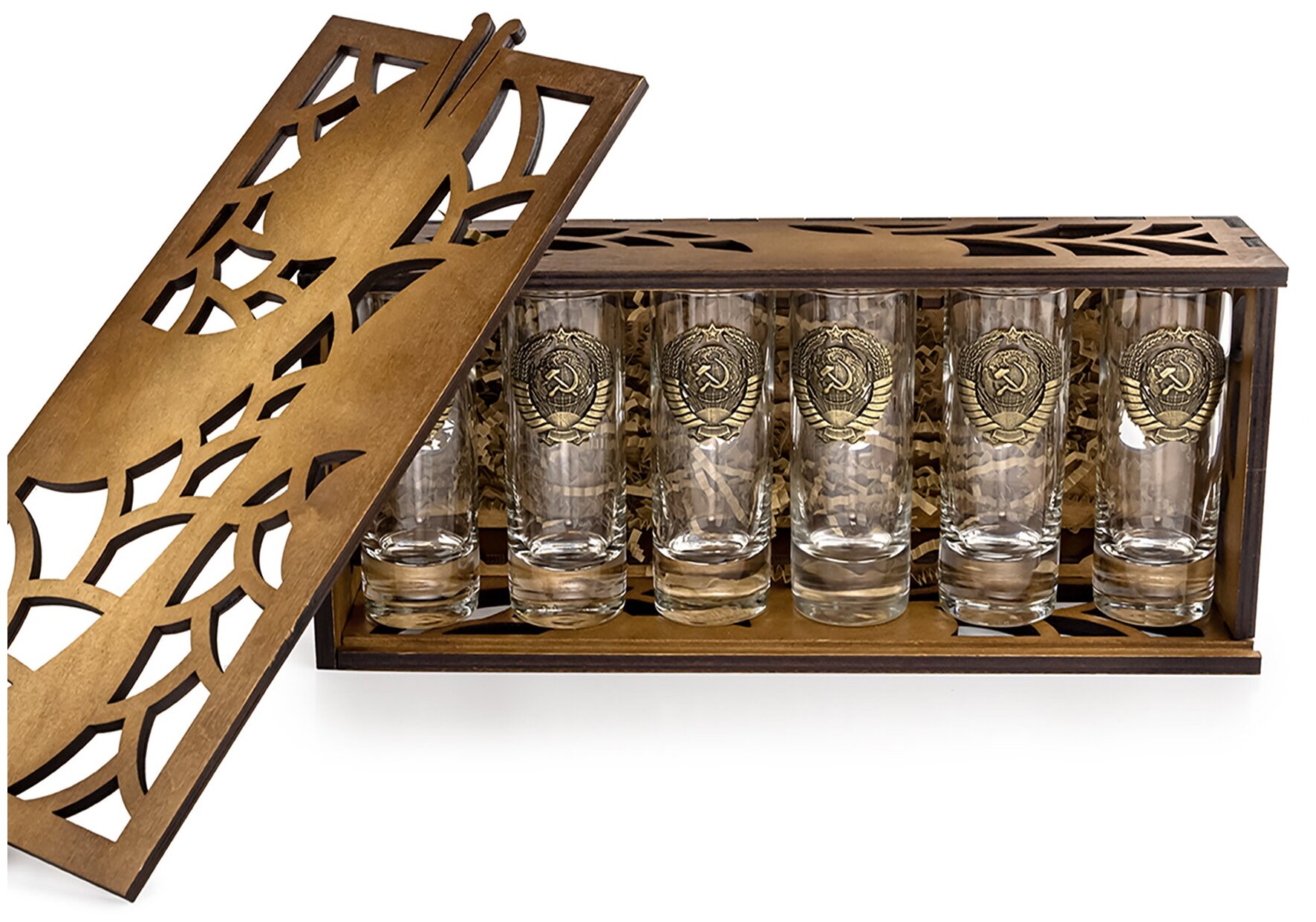 Набор рюмок герб СССР (длинные)