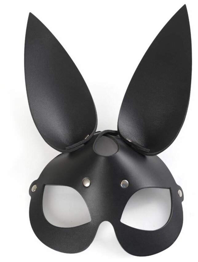 Чёрная кожаная маска с длинными ушками