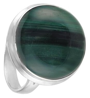 Кольцо, серебро, 925 проба, малахит