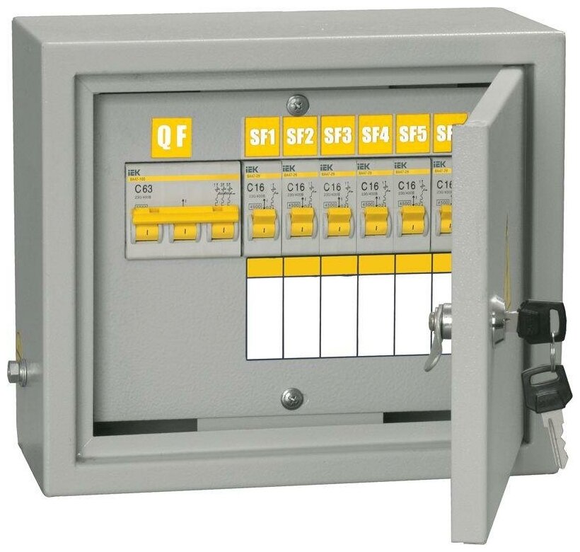 Щит ОЩВ-6/ОЩВ-3-63-6-0 (ВВ63А 6х16А) IP31 IEK MSM10-3N-06-31 (5шт. в упак.)