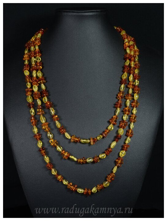Бусы, янтарь