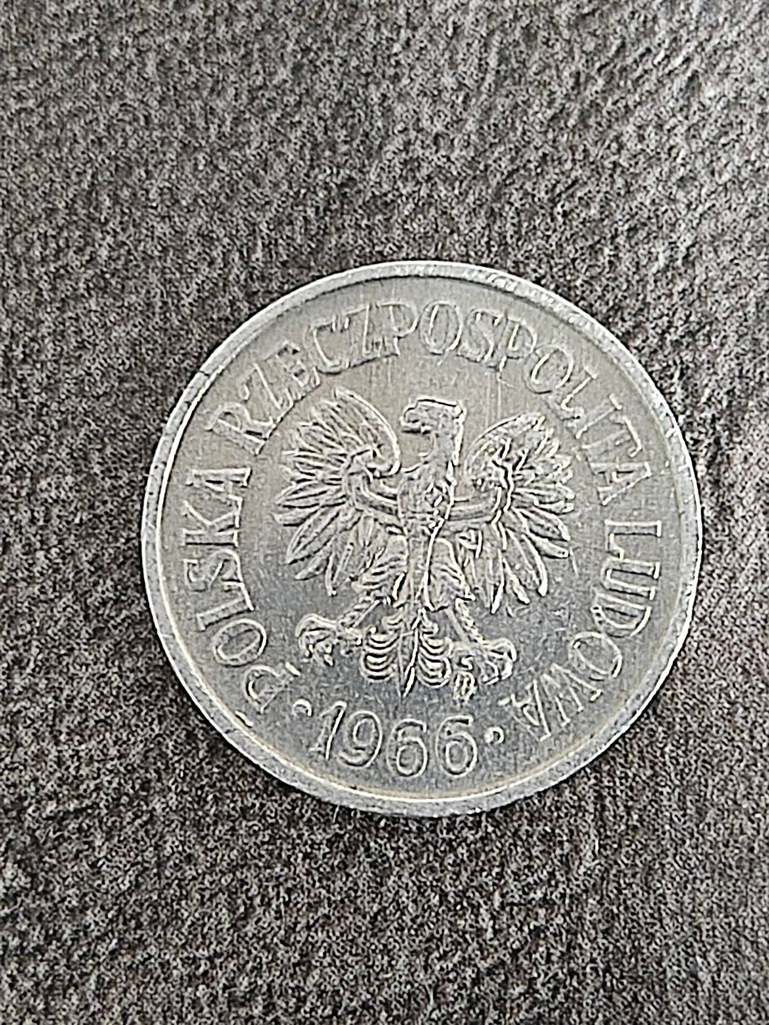 Оригинальная монета 10 грошей Польша. 1966 год.