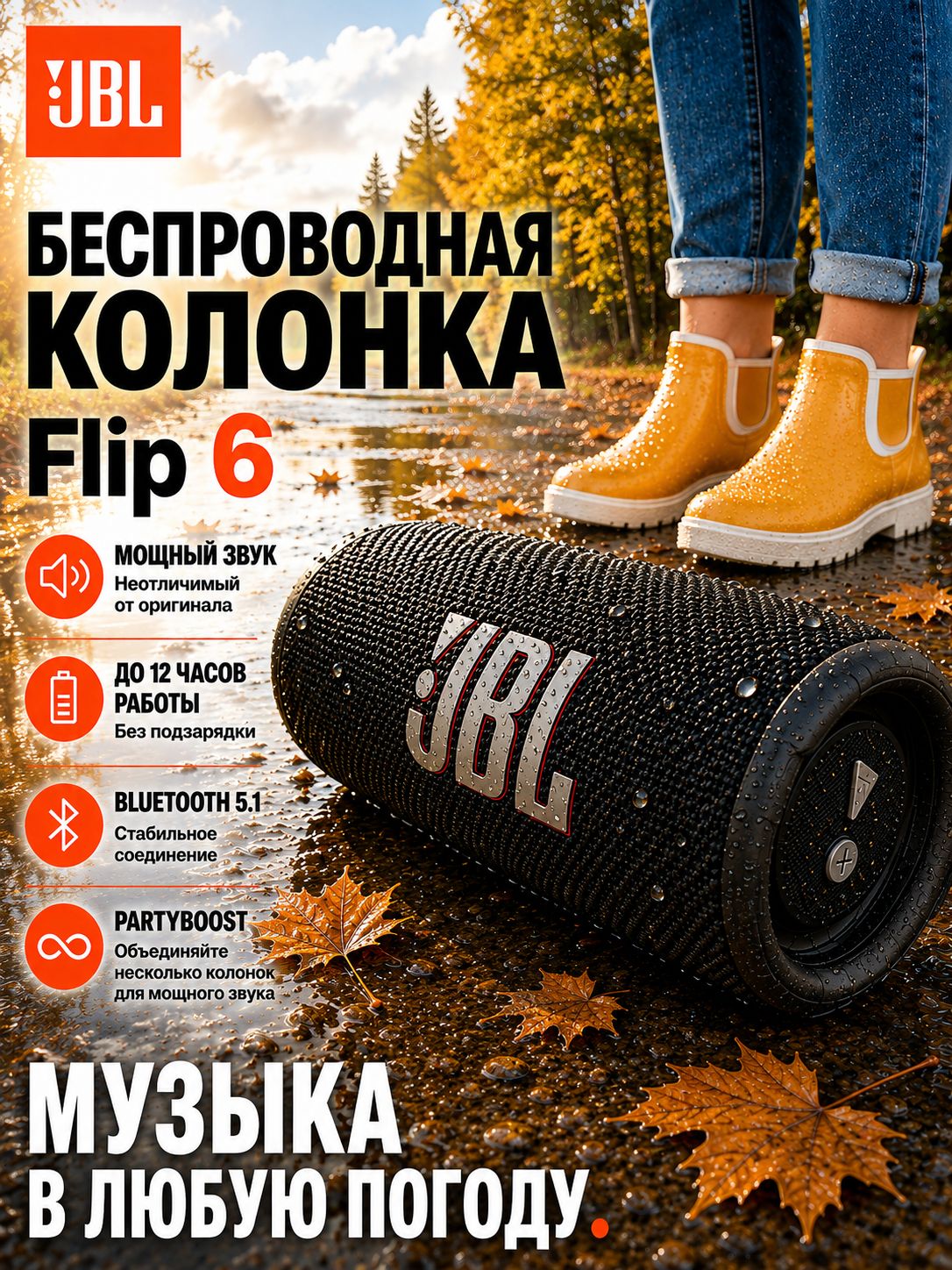 Колонка беспроводная J BL flip 6