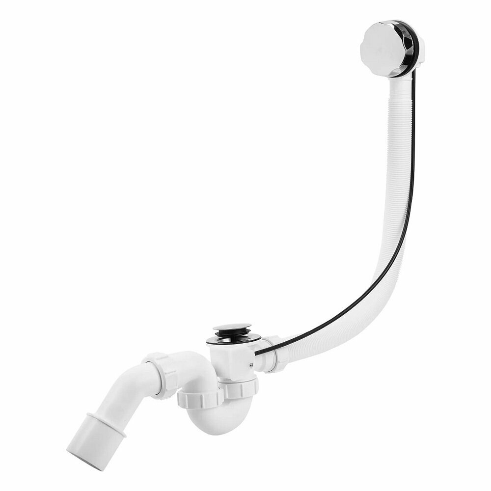 Сифон для ванны McAlpine 1 1/2х40 мм гофрированный с выпуском d70 мм с соединением 40/50 мм (MRB2C-PB)