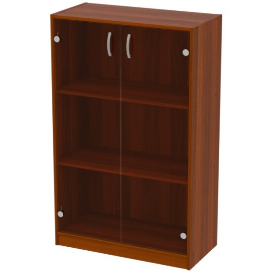 Стеллаж Меб-фф офисный СБ-60+А5 тон. бронза цвет Орех Итальянский 77/37/123 см