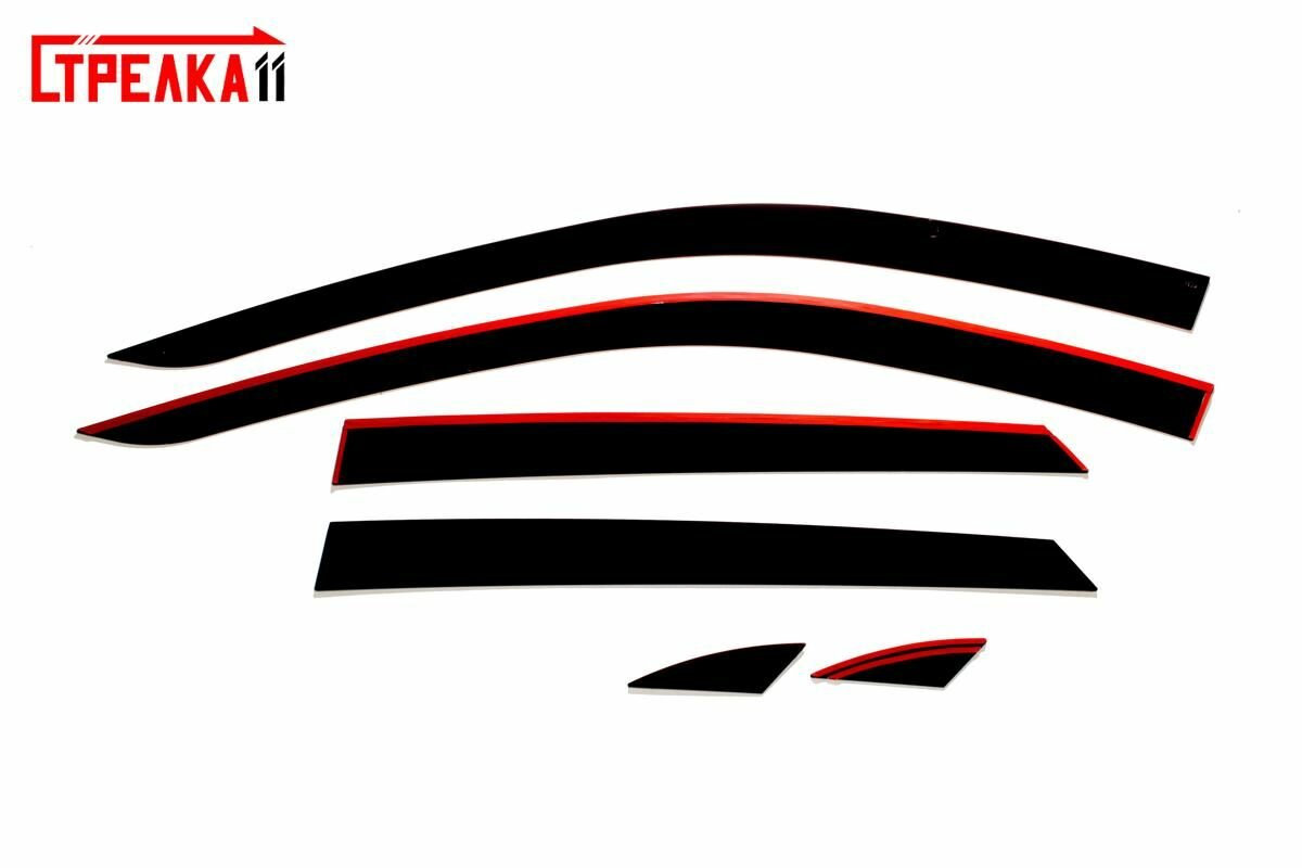 LADA GRANTA (Седан) 2011-н. в. (I) - 2D Дефлекторы окон черные