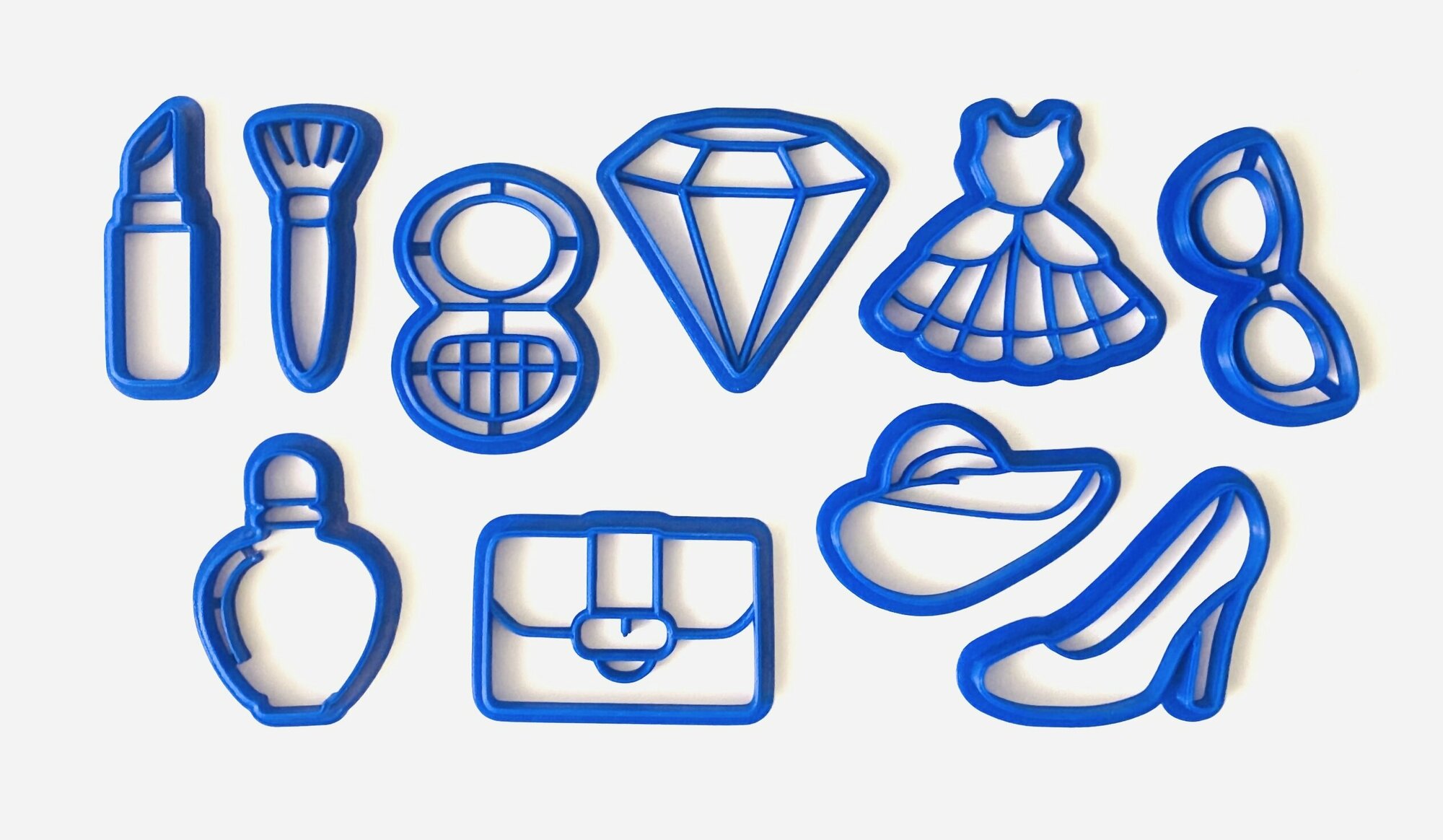 Формочки для печенья, вырубки для пряников "8 марта, весна, женский день, фигурные, аксессуары, девчачий набор " 10 шт.