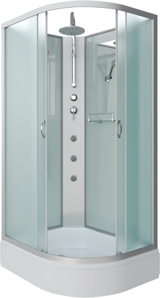 Душевая кабина Niagara Classic NG-33974-14LBKTG 90х70 см, без крыши, с гидромассажем и тропическим душем 339744LBKTG