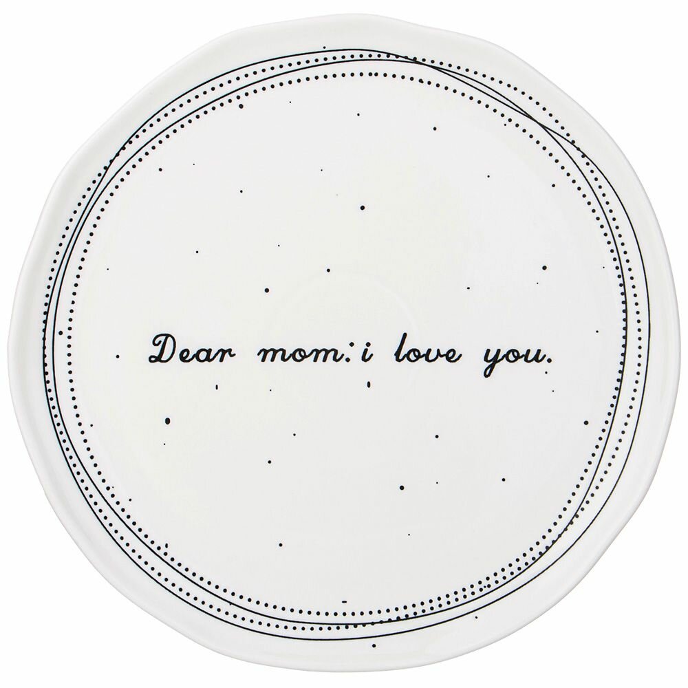Тарелка Astrid TRADING HOUSE "Dear mom: i love you", фарфор, 26 см.