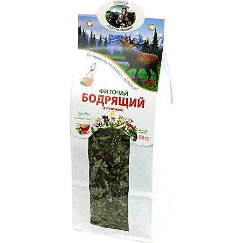 Травяной чай Данила Травник "Бодрящий" с пантами (бумажная упаковка), 150 г