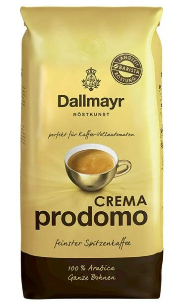 Dallmayr Prodomo Crema 1кг кофе в зернах 100% арабика (5510)
