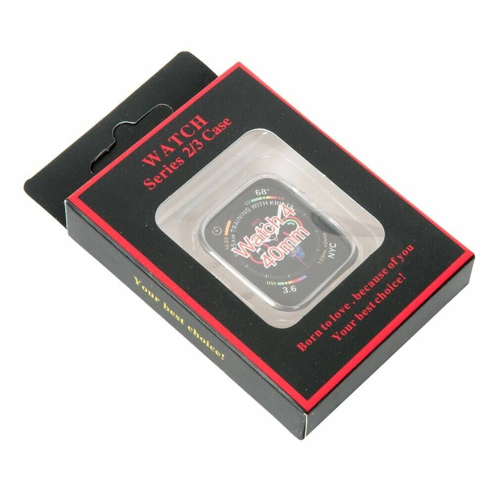 Cиликоновый чехол для Watch Series 4 40 mm, прозрачный, 2 штуки